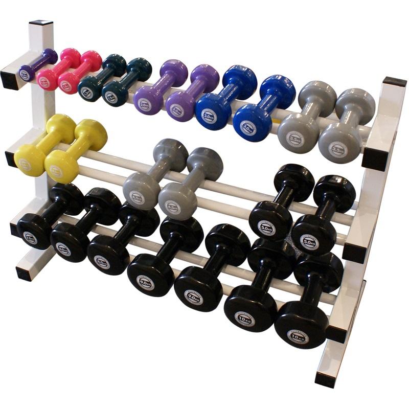 ABC 3 Tier Vinyl Dumbbell Rack